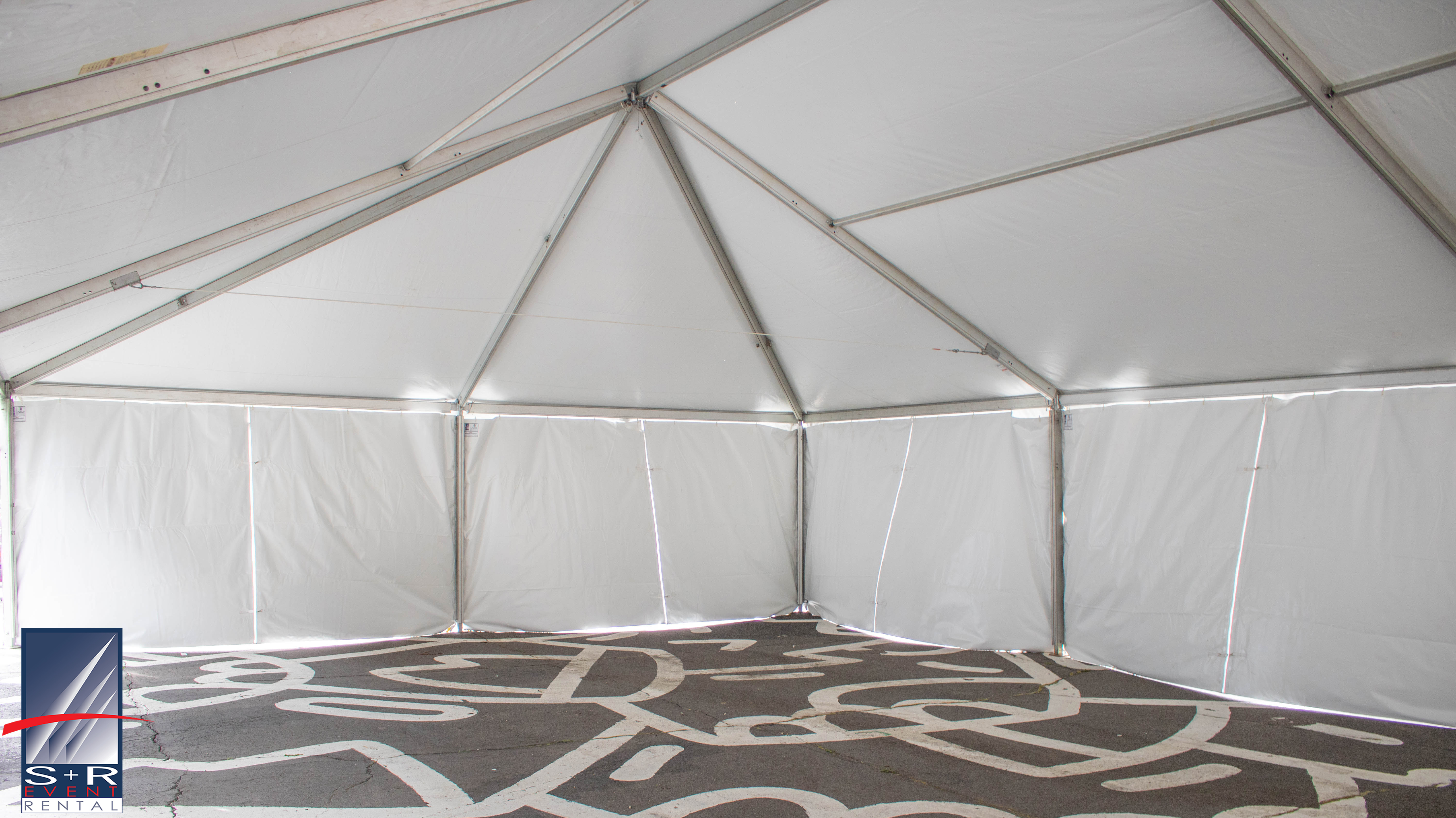 8' X 15' White Tracking Wall | S&R Event Rental